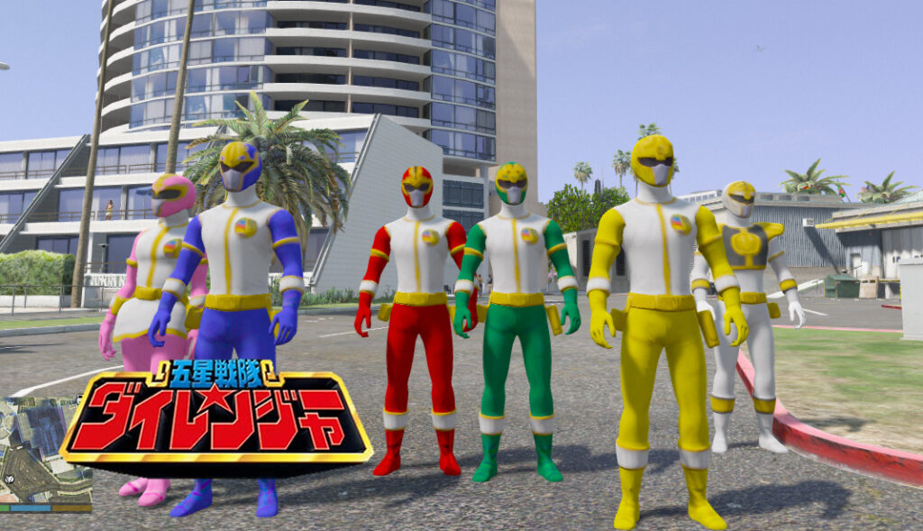 Download Gosei Sentai Dairanger (Gosei Sentai Dairenjaa) (Addon ped) V1 ...